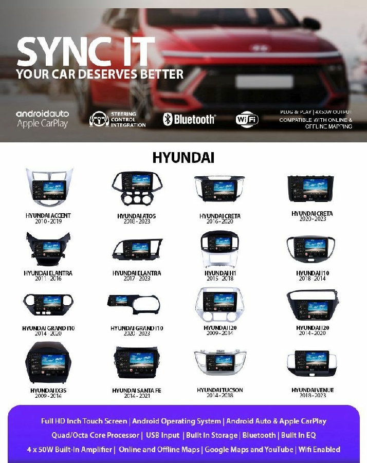 Buy Hyundai Wireless Android Auto & CarPlay Head Unit — AndroidAuto.co.za